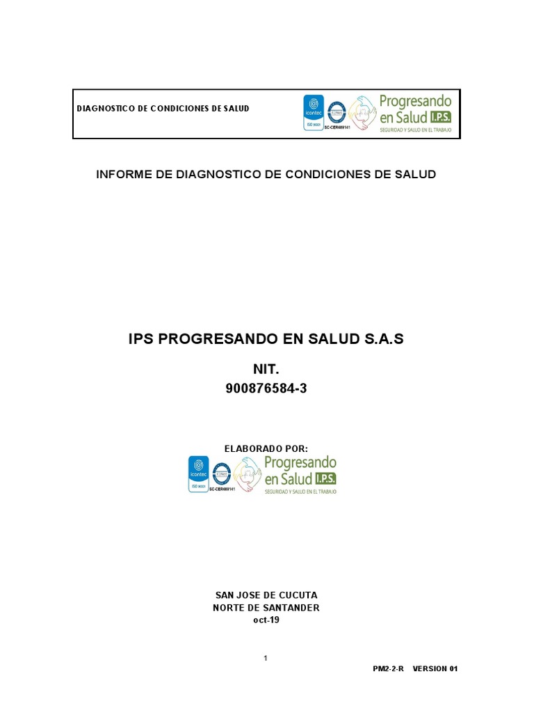 Informe de DX Ips Progresando en Salud 2019 | PDF | Ojo humano | Mano