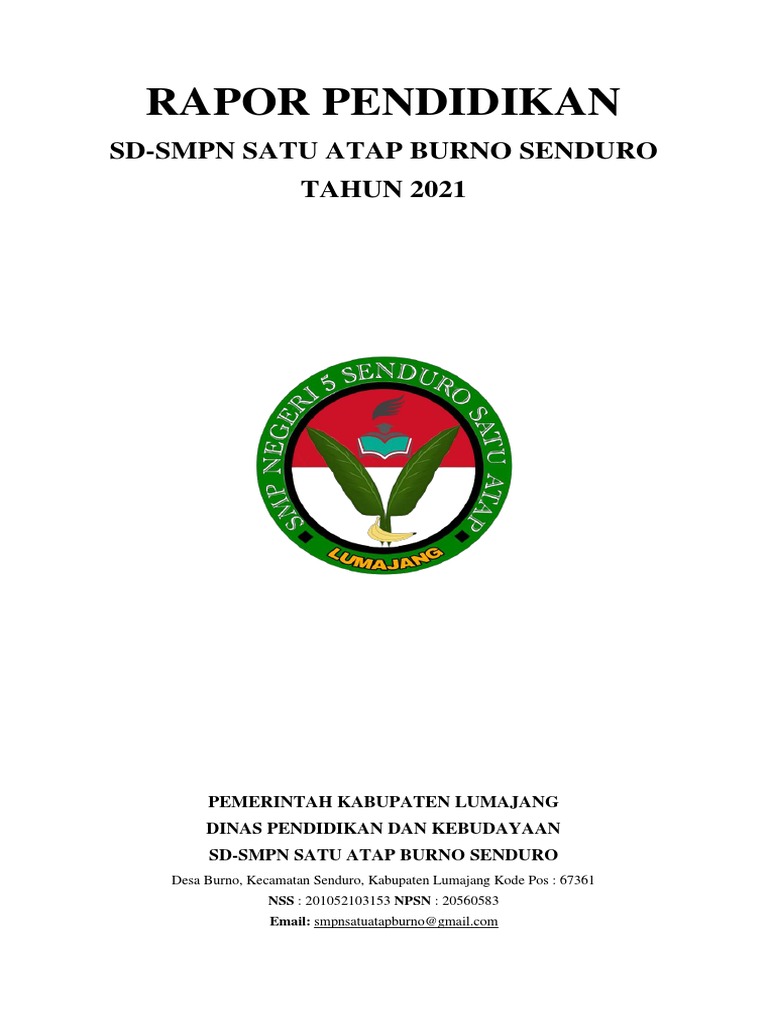 Cover Rapor Pendidikan Dan Info GTK | PDF