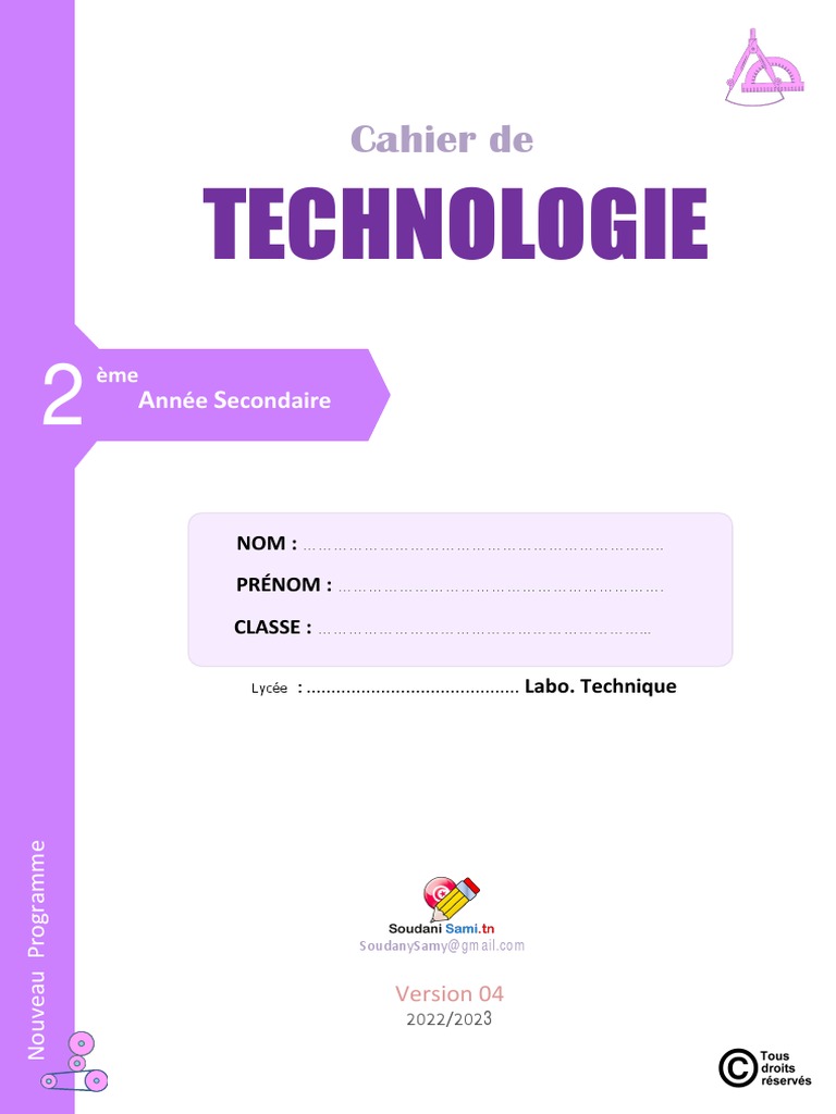 Cahier 2AS - Soudani Sami 2023 | PDF | Dessin | Télécommande