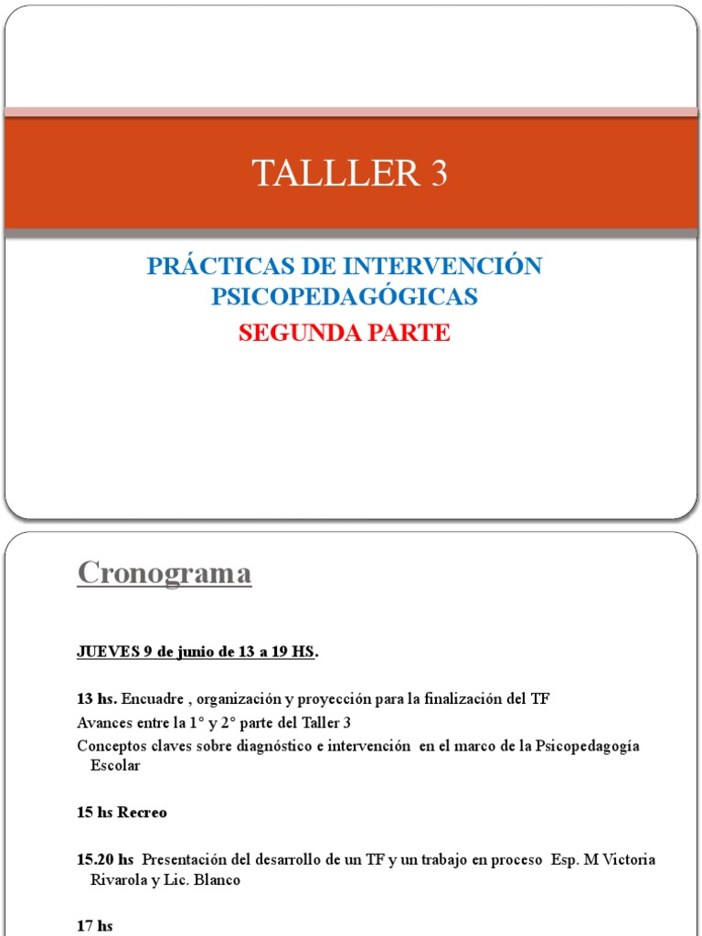 TALLLER 3, 2° Parte | PDF