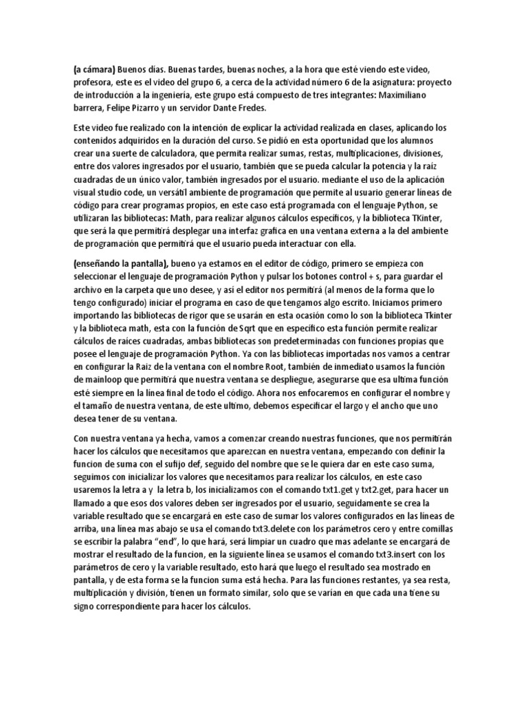 Guión de Intro | PDF