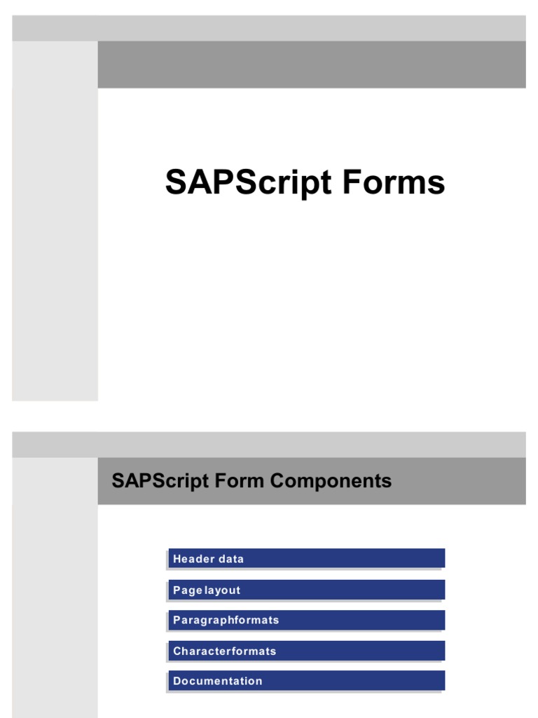 SAPScript Forms | PDF | Page Layout | C (Programming Language)