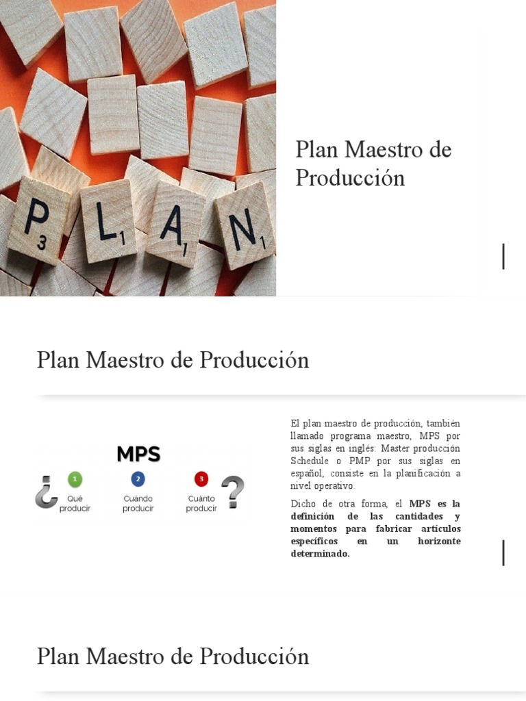Plan Maestro de Produccion | PDF | Inventario | Planificación