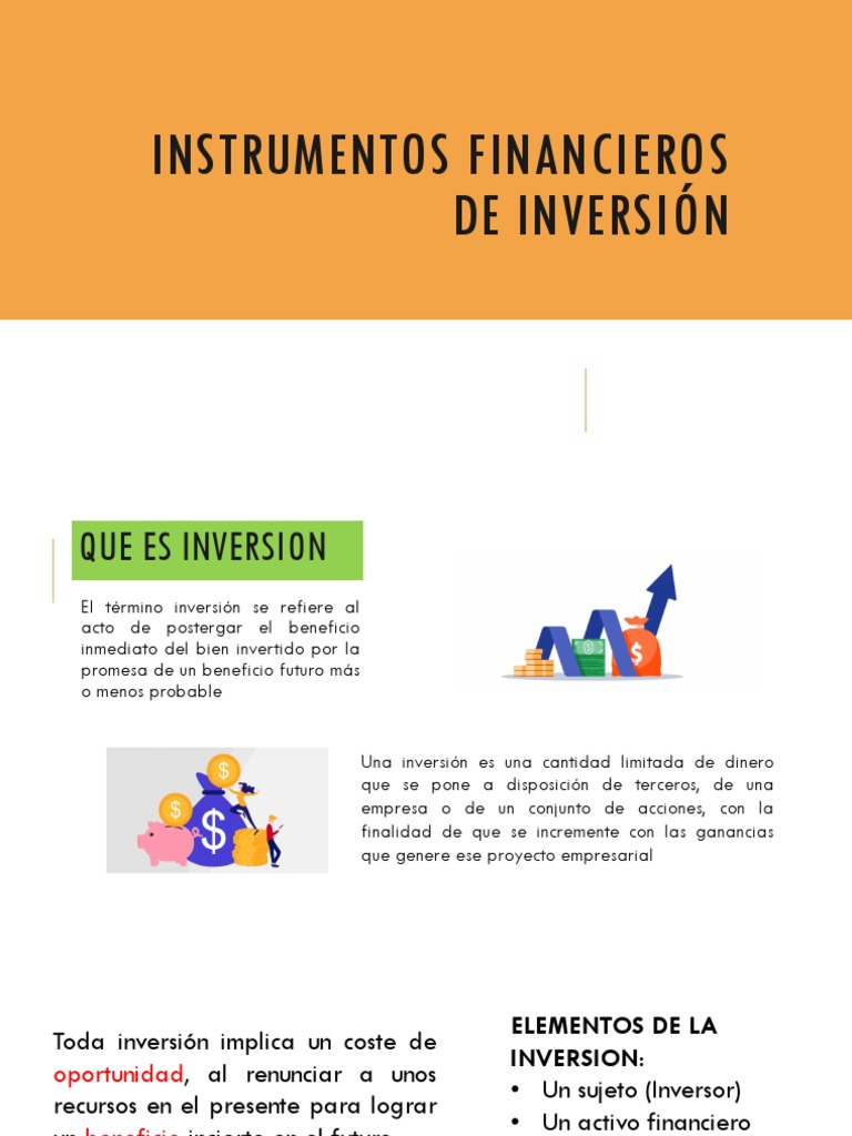 Instrumentos de Inversion | PDF | Swap (Finanzas) | Opción (Finanzas)