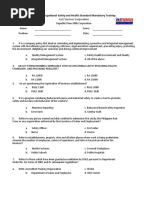 DOLE Labor Inspection Checklist GLS OSHS OSH COVID Rev Feb 2022 | PDF ...