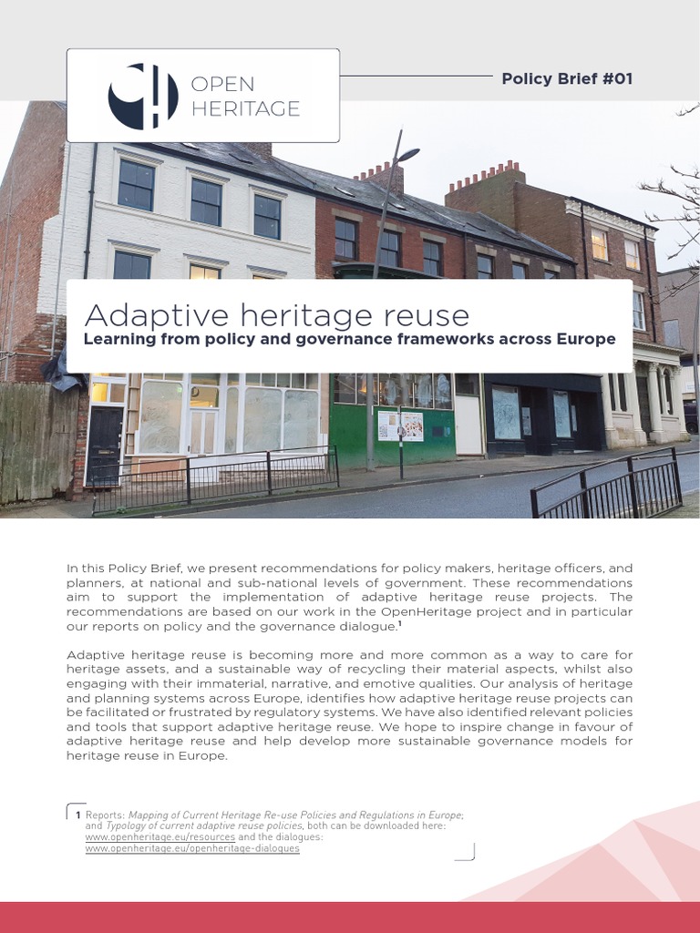 Open Heritage Policy Brief 01 Pages | PDF | Policy | Reuse