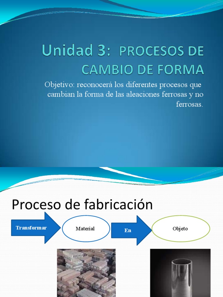 Unidad 3 Procesos de Fabricacion | PDF | Forjar | Procesos industriales