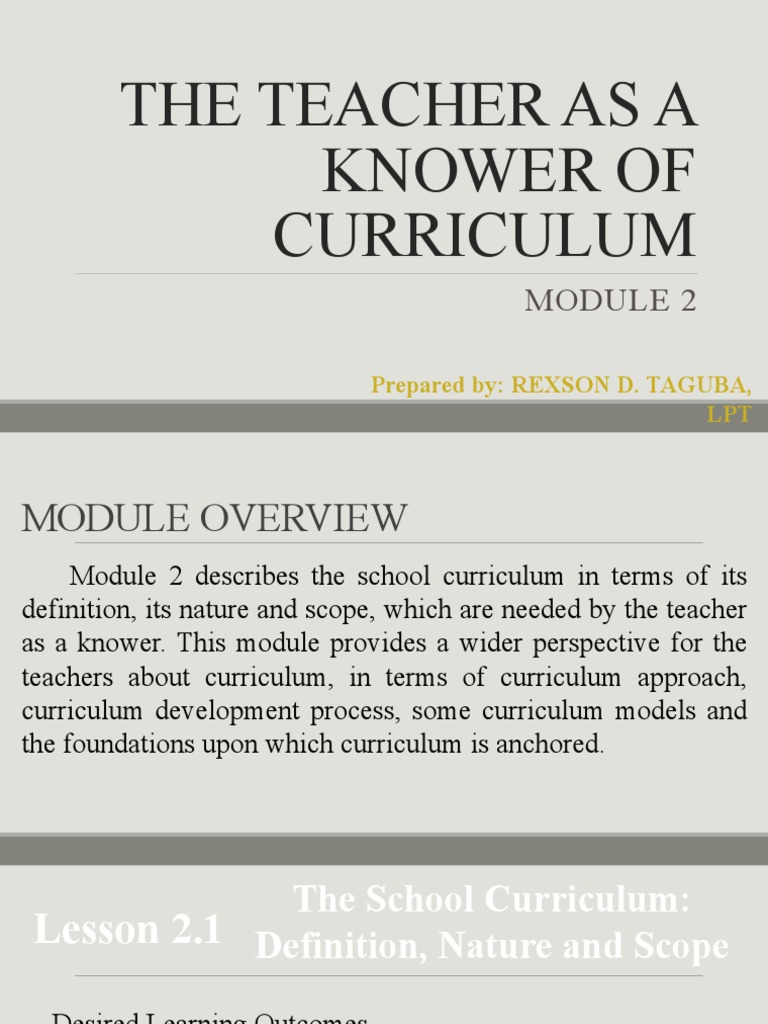 Lesson 3 | PDF | Curriculum | Learning