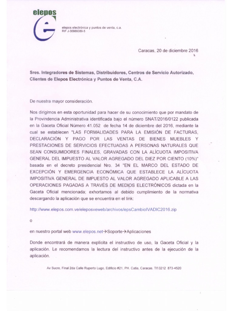 Comunicado Elepos | PDF