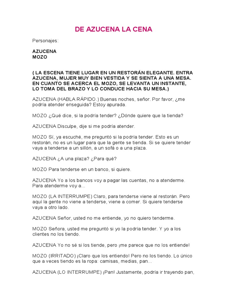 De Azucena La Cena | PDF