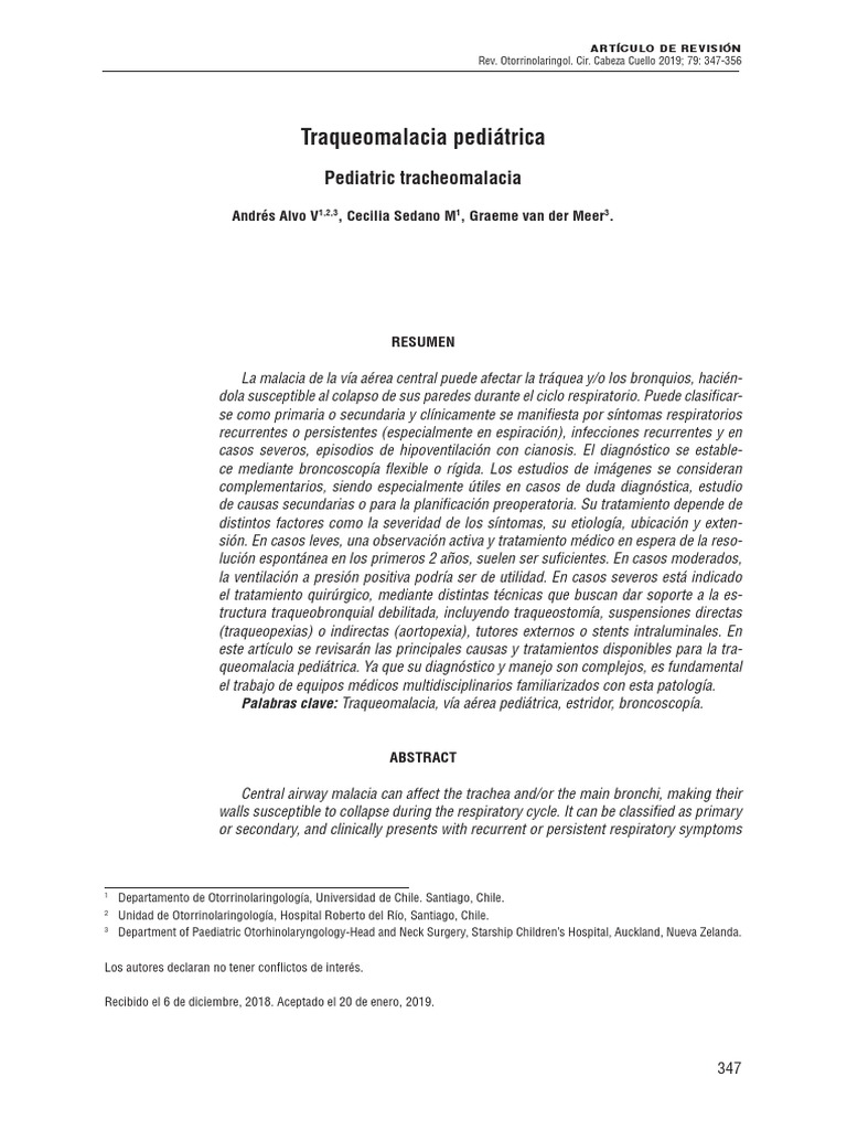 Traqueomalacia Pediátrica: Causas y Tratamientos | PDF | Tos ...