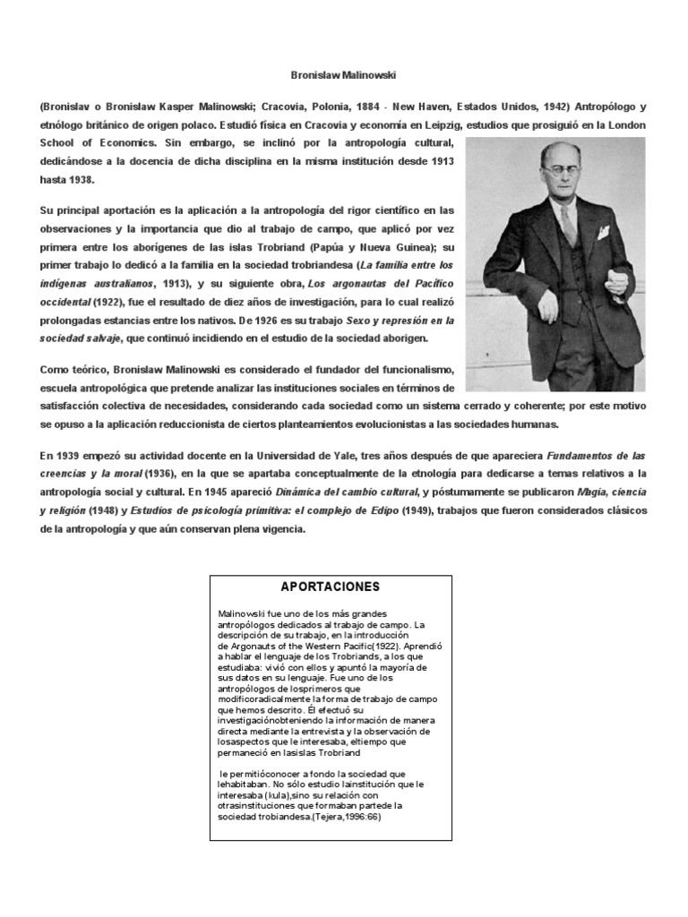 Bronislaw Malinowski | PDF | Science