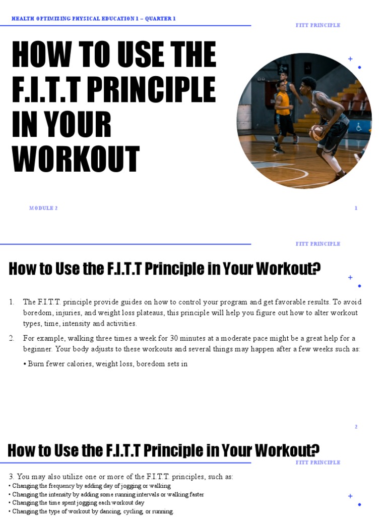 Optimize Workouts with FITT Principle | PDF | Strength Training ...