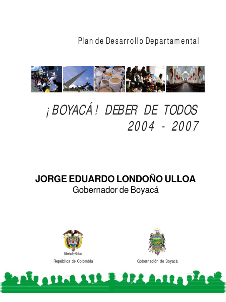 Plan de Desarrollo Boyacá 2004-2007 | PDF | Población mundial | Planificación