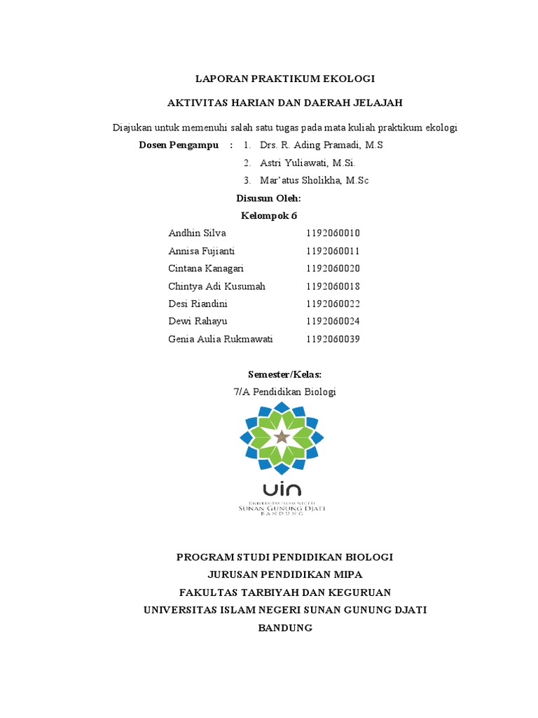 Kelompok 6 - Laporan Praktikum Ekologi 1 | PDF