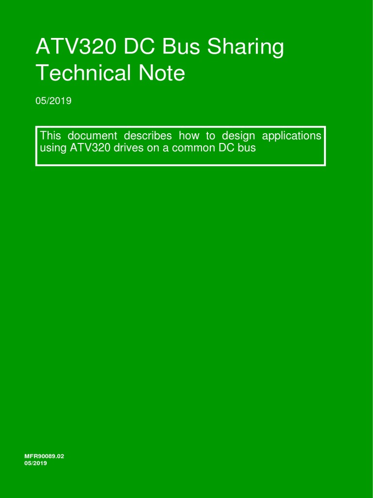 ATV320 DC Bus Sharing Technical Note EN MFR90089 02 | PDF ATV320 DC Bus Sharing Technical Note EN MFR90089 02 | PDF