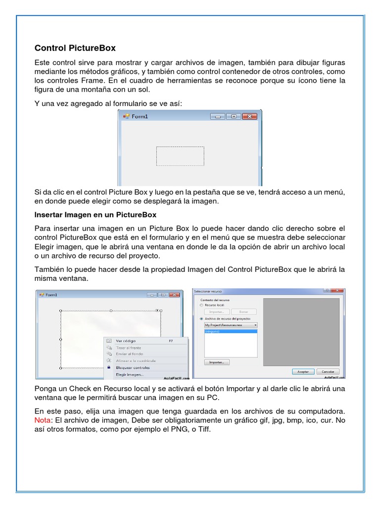 Control PictureBox 6 10 2022 | PDF | Ventana (informática) | Desarrollo ...