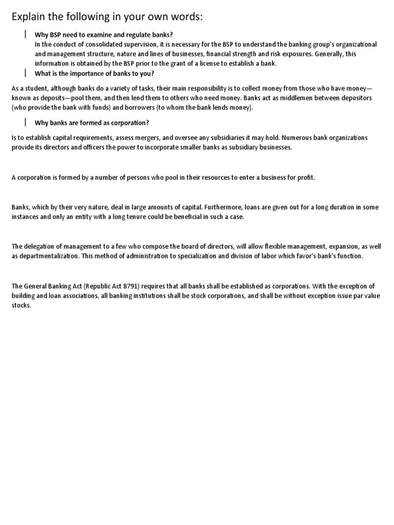 Explain in Your Own Words | PDF