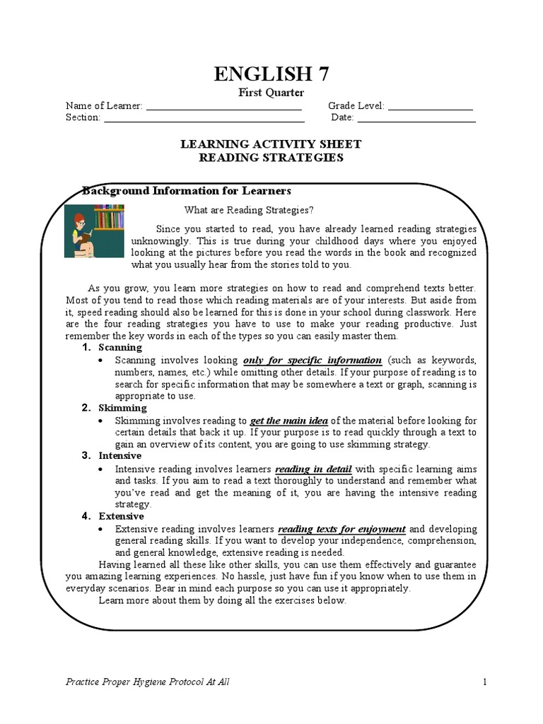 G7-English Learning Activity Sheet | PDF | Philippines | Speed Reading