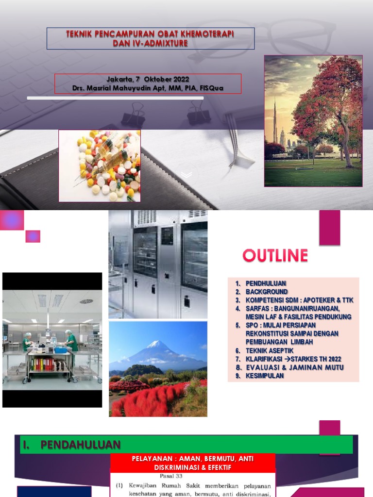 Drs Masrial Mahyudin Apt - Materi Teknik Pencampuran Obat Khemo & Iv - 7 Okt 2022 | PDF ...