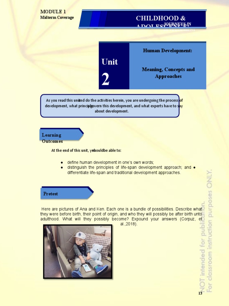 Module 1 Unit 2 | PDF | Adolescence | Developmental Psychology