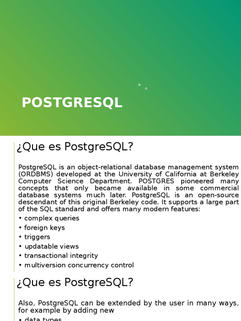 Postgre SQL | PDF | Database Index | Postgre Sql Postgre SQL | PDF | Database Index | Postgre Sql