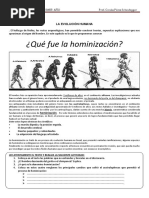 Ficha Hominización | PDF | Homo | Evolución humana