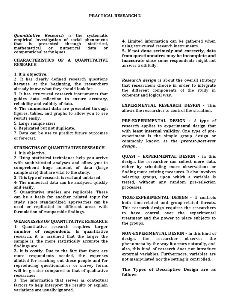 Practical Research 2 Reviewer | PDF