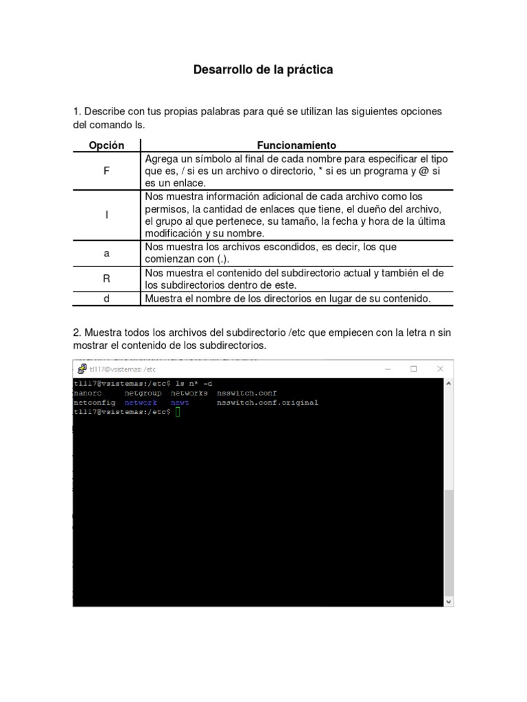 Práctica - 04 - Taller de Linux | PDF | Archivo de computadora | Directorio (Computación)
