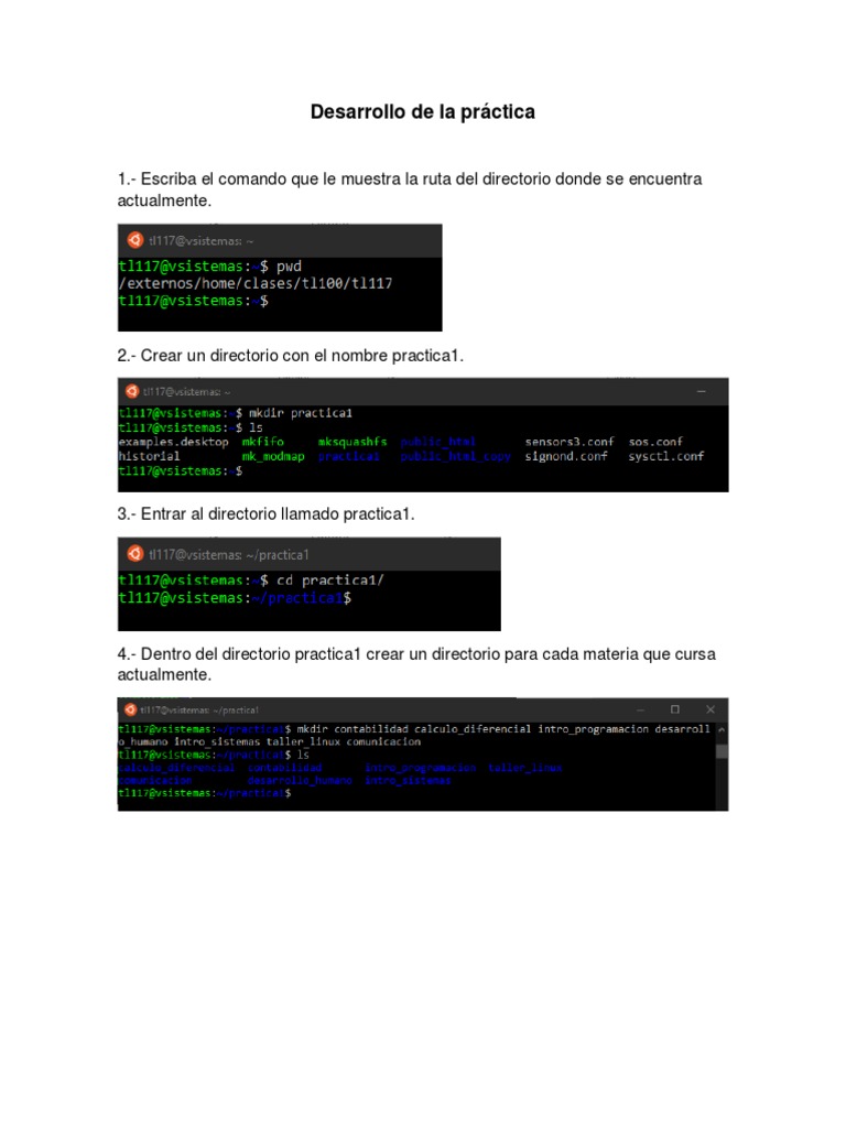 Práctica - 05 - Taller de Linux | PDF