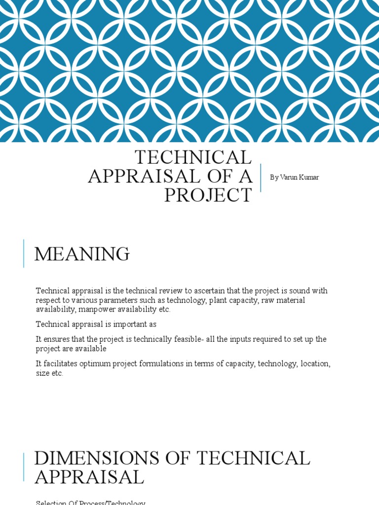 Technical Appraisal of A Project | PDF | Real Estate Appraisal | Procurement