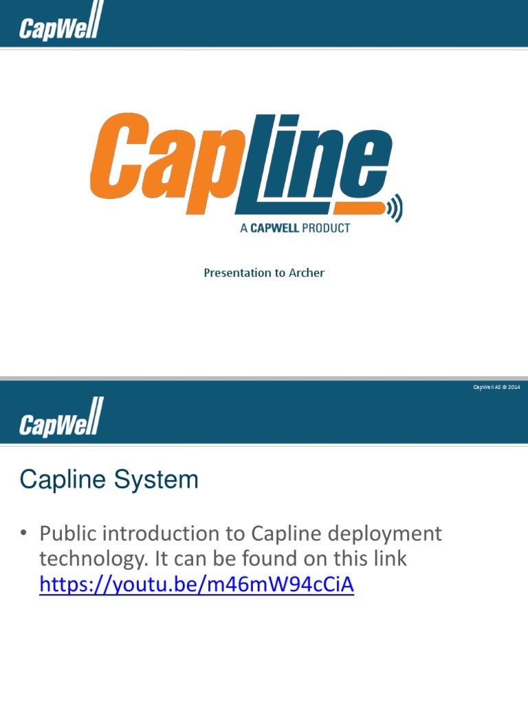 Capwell and Capline Presentation | PDF | Rope | Electrical Engineering