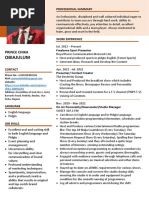 Radio & TV Presenter CV Template | PDF | Mass Media | Communication