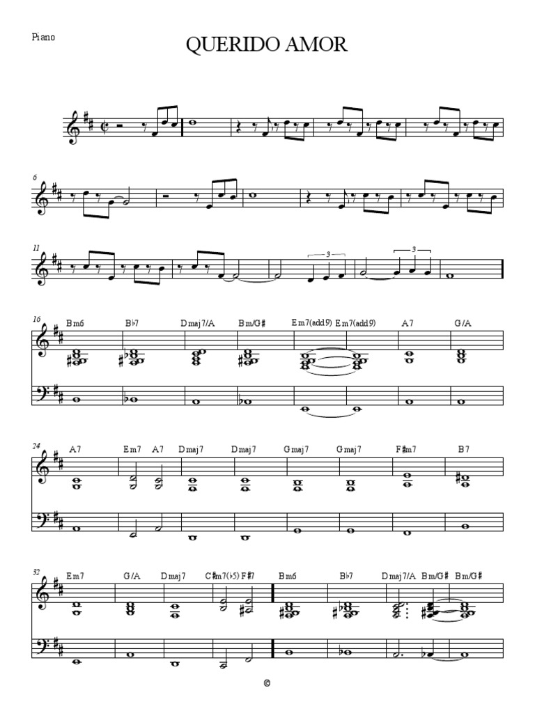 Querido Amor PIANO | PDF