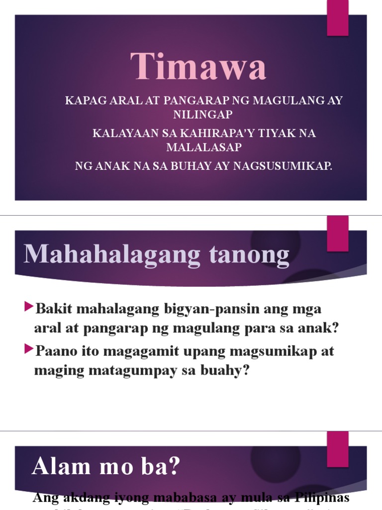 Gr9 A2 Timawa | PDF