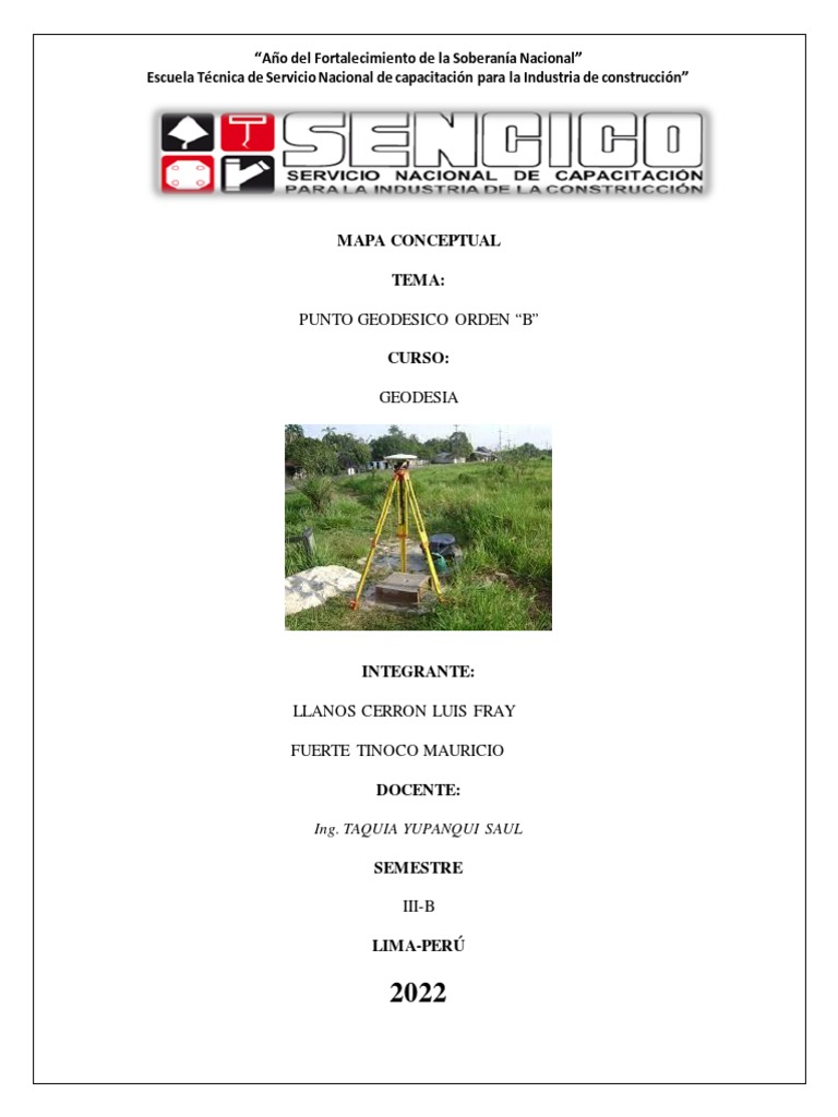 Mapa Conceptual Punto Geodesico Orden B | PDF | Geodesia | Ciencias de ...