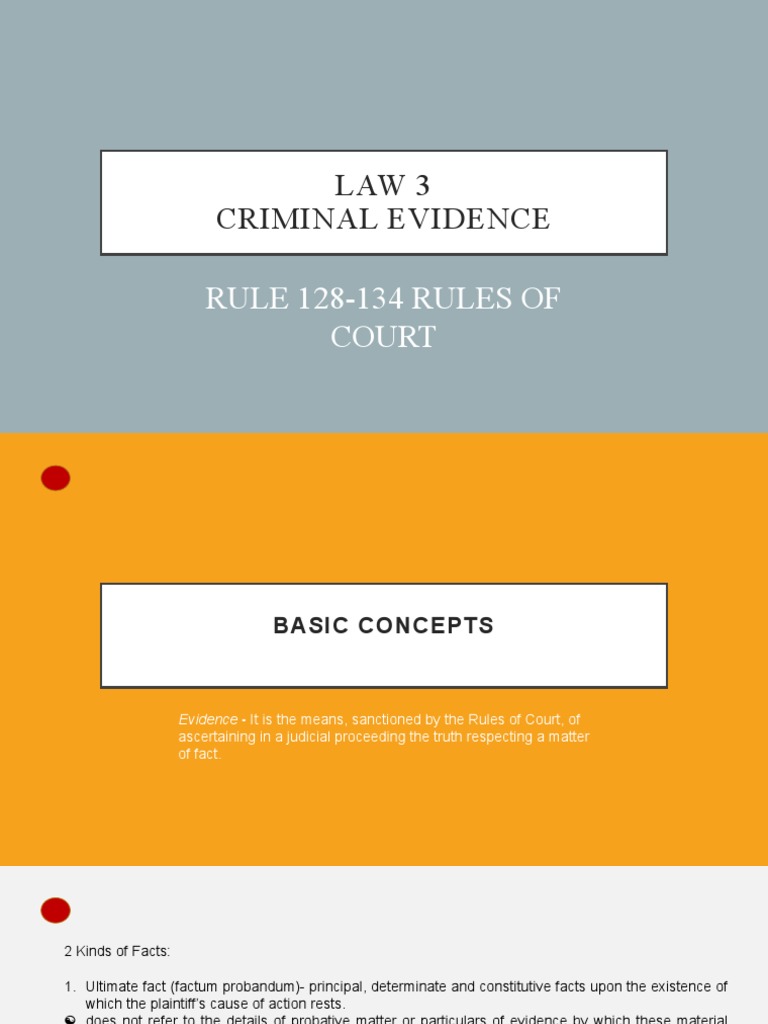 Understanding Criminal Evidence Rules | PDF | Parol Evidence Rule ...