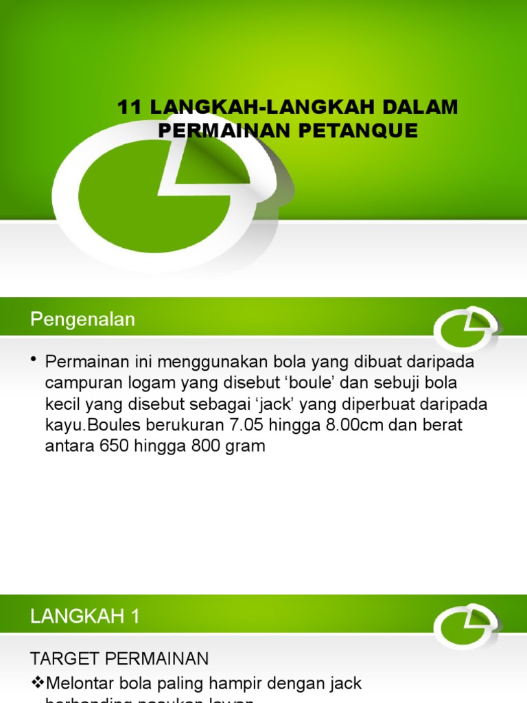 11 Langkah Permainan Petanque | PDF