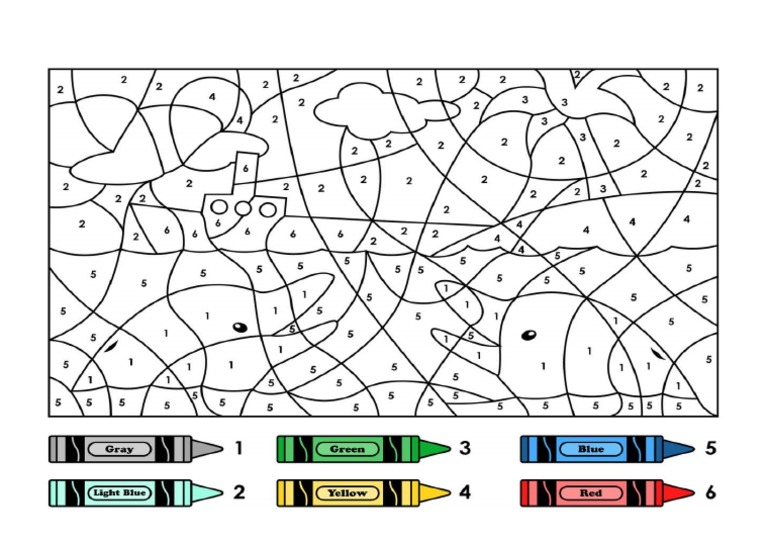 Color by Number Dolphin | PDF