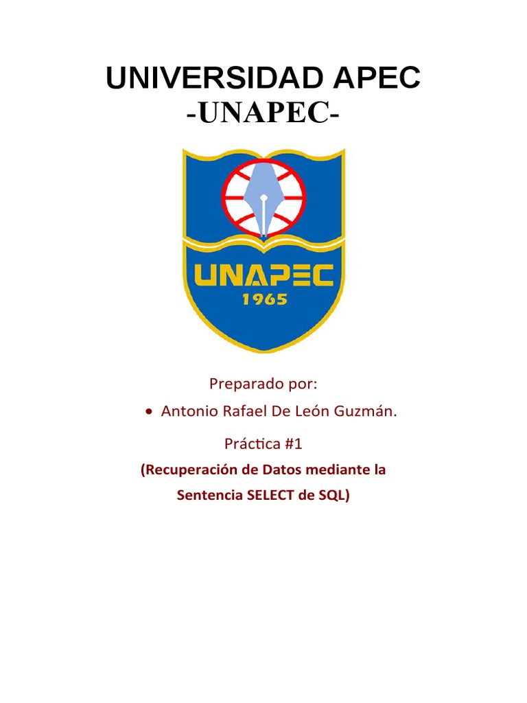Universidad APEC #1 | PDF | SQL | Software