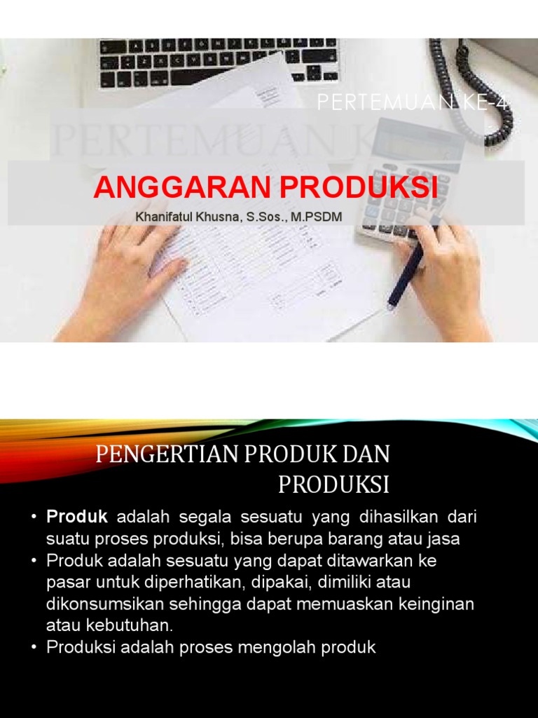 TM 4 Anggaran Produksi | PDF