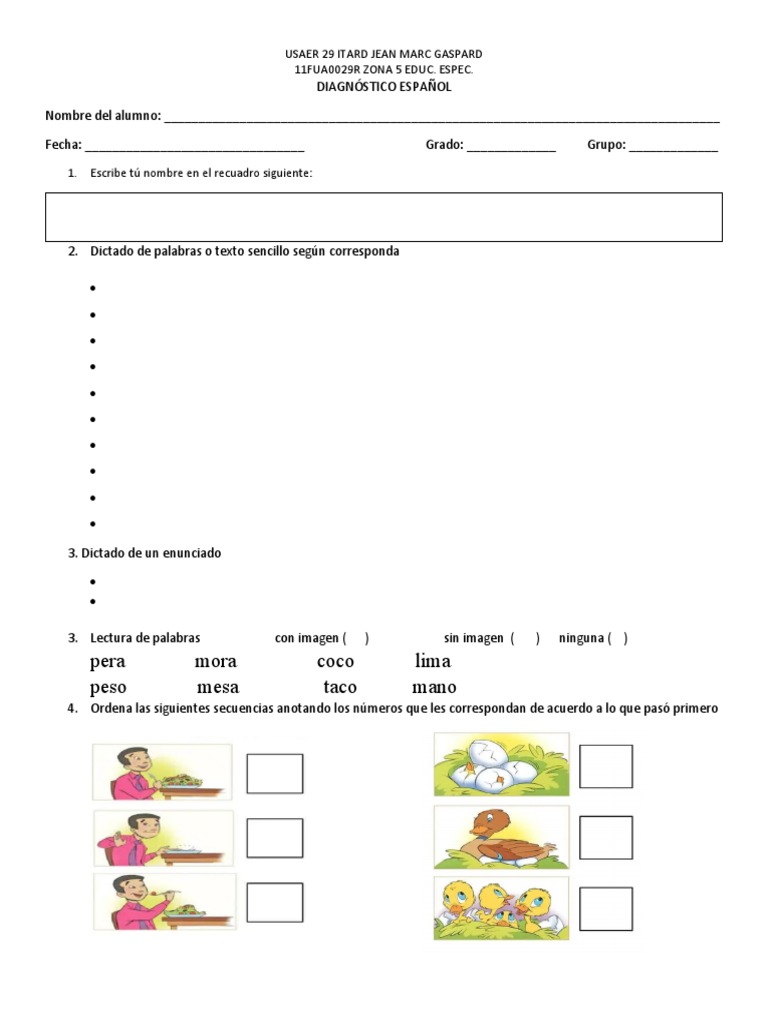 Diagnóstico Español | PDF