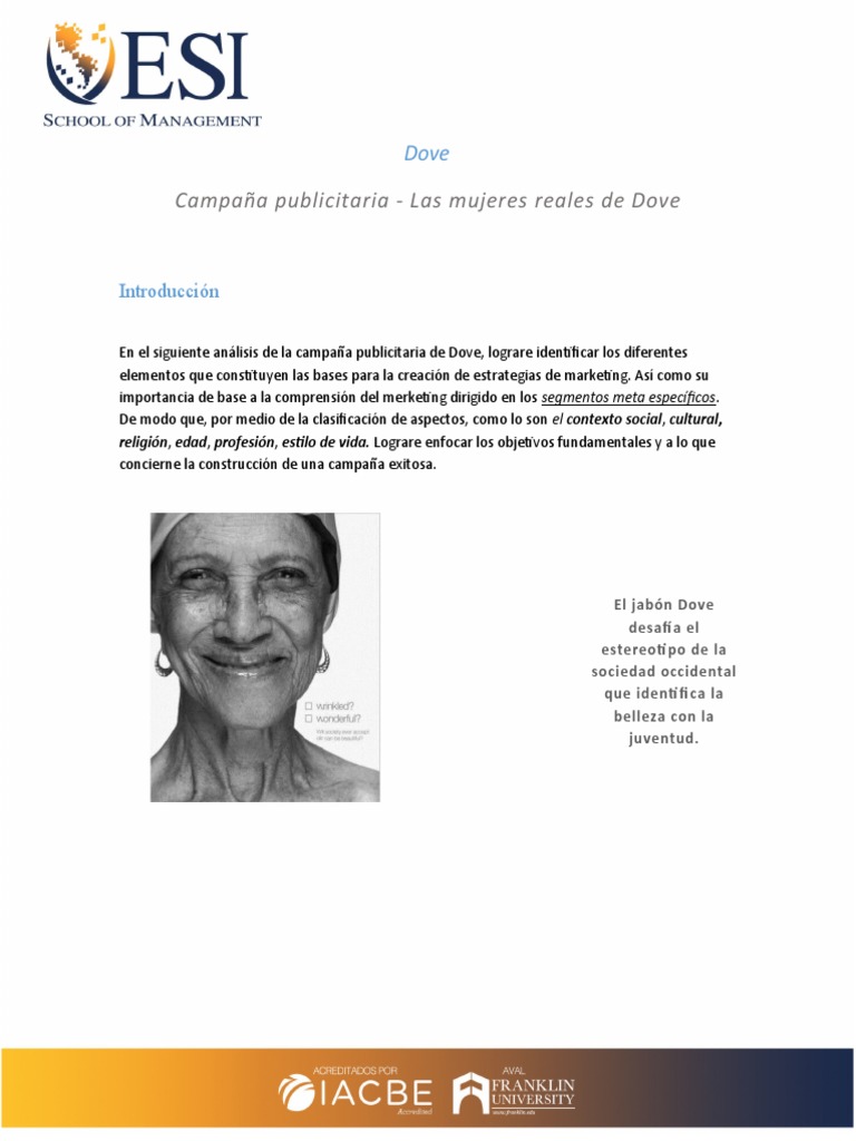 Dove | PDF | Comportamiento | Marketing