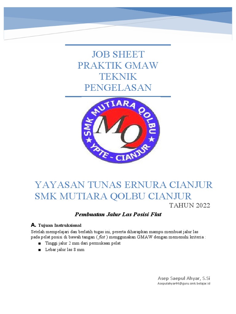Job Sheet GMAW | PDF