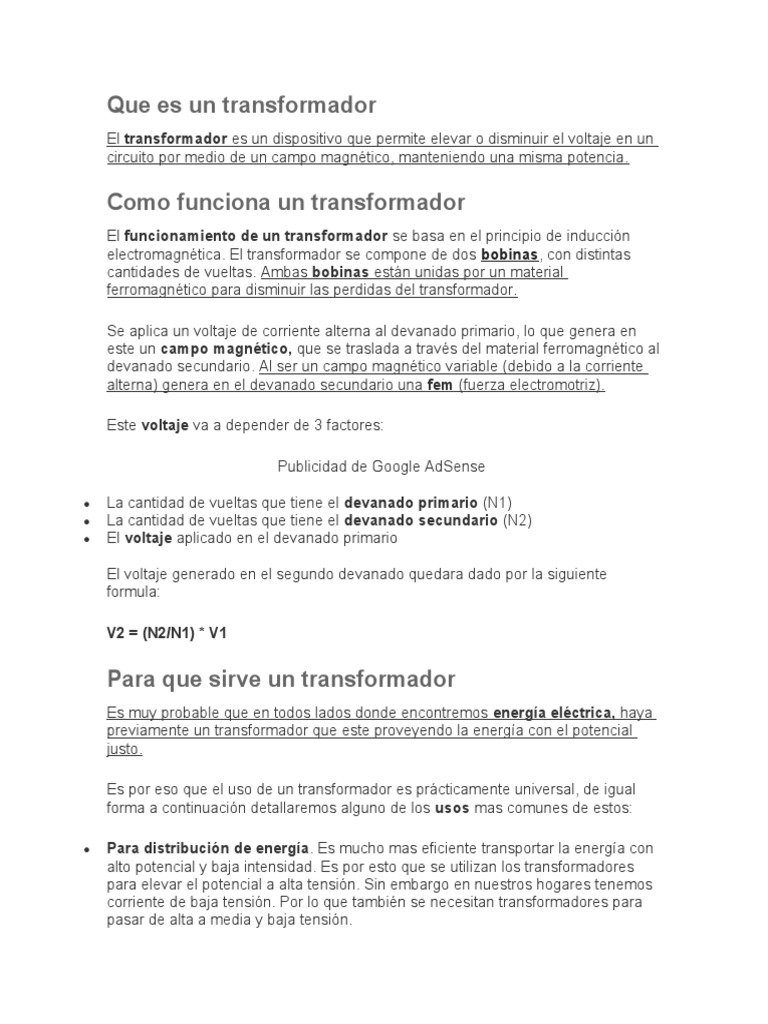 Guía Completa sobre Transformadores | PDF | Inductor | Transformador