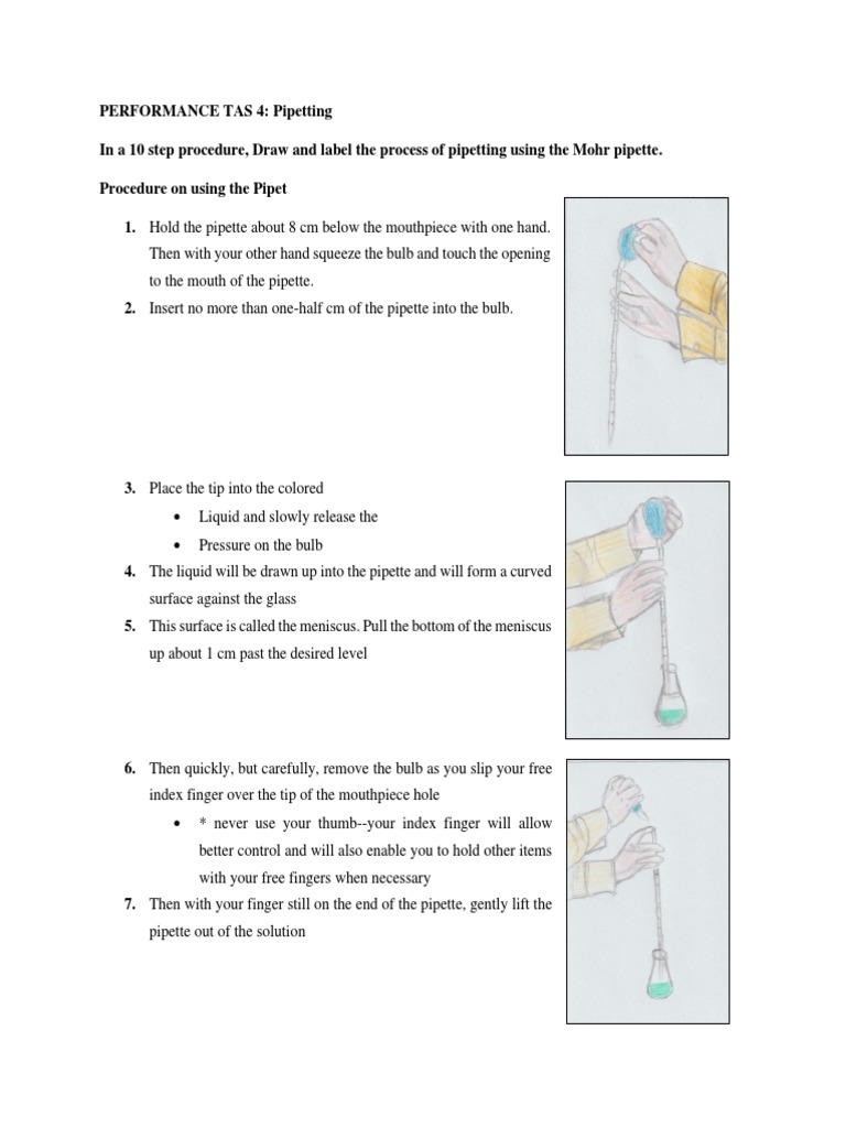 Performance Task 4 - Pipetting | PDF | Home & Garden