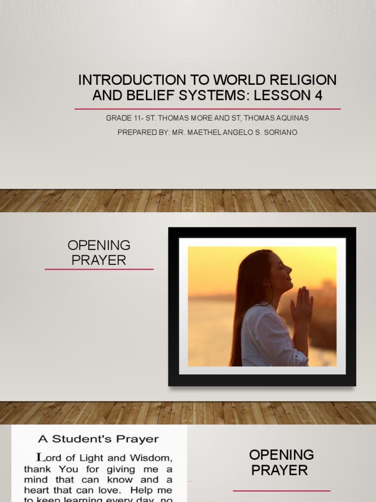 Introduction To World Religion and Belief System Lesson 4 | PDF
