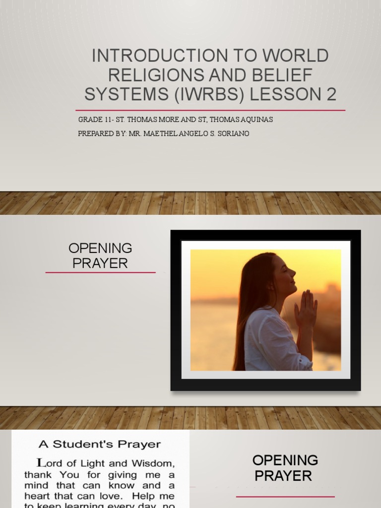Introduction To World Religion and Belief System Lesson 2 | PDF ...