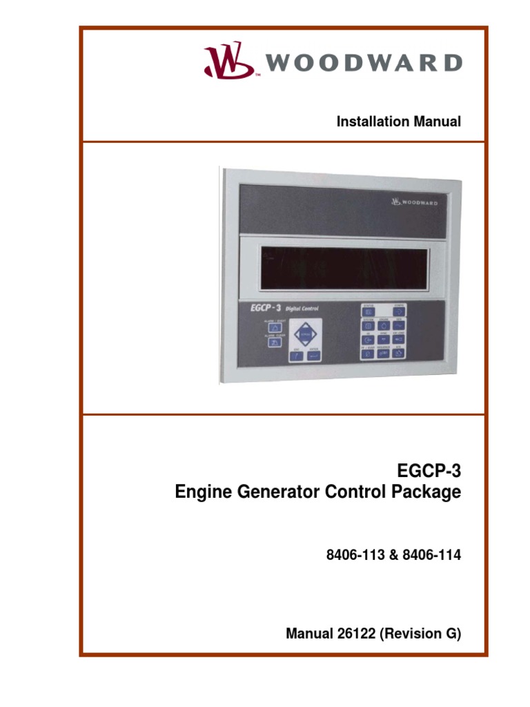EGCP-3 Engine Generator Control Package: Installation Manual | PDF ...
