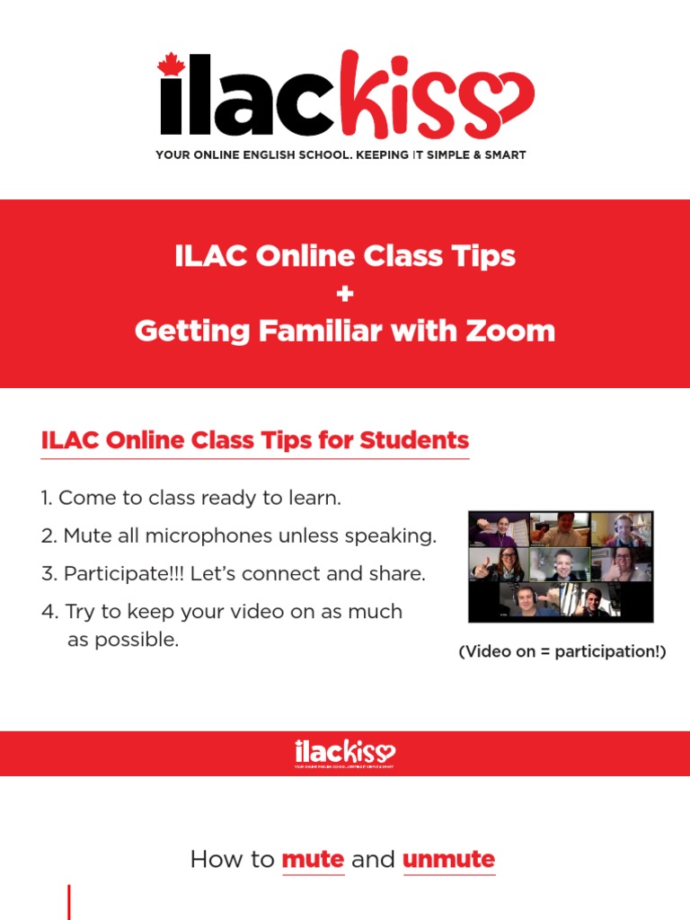 ILAC KISS - Tips For Zoom Online Classes | PDF